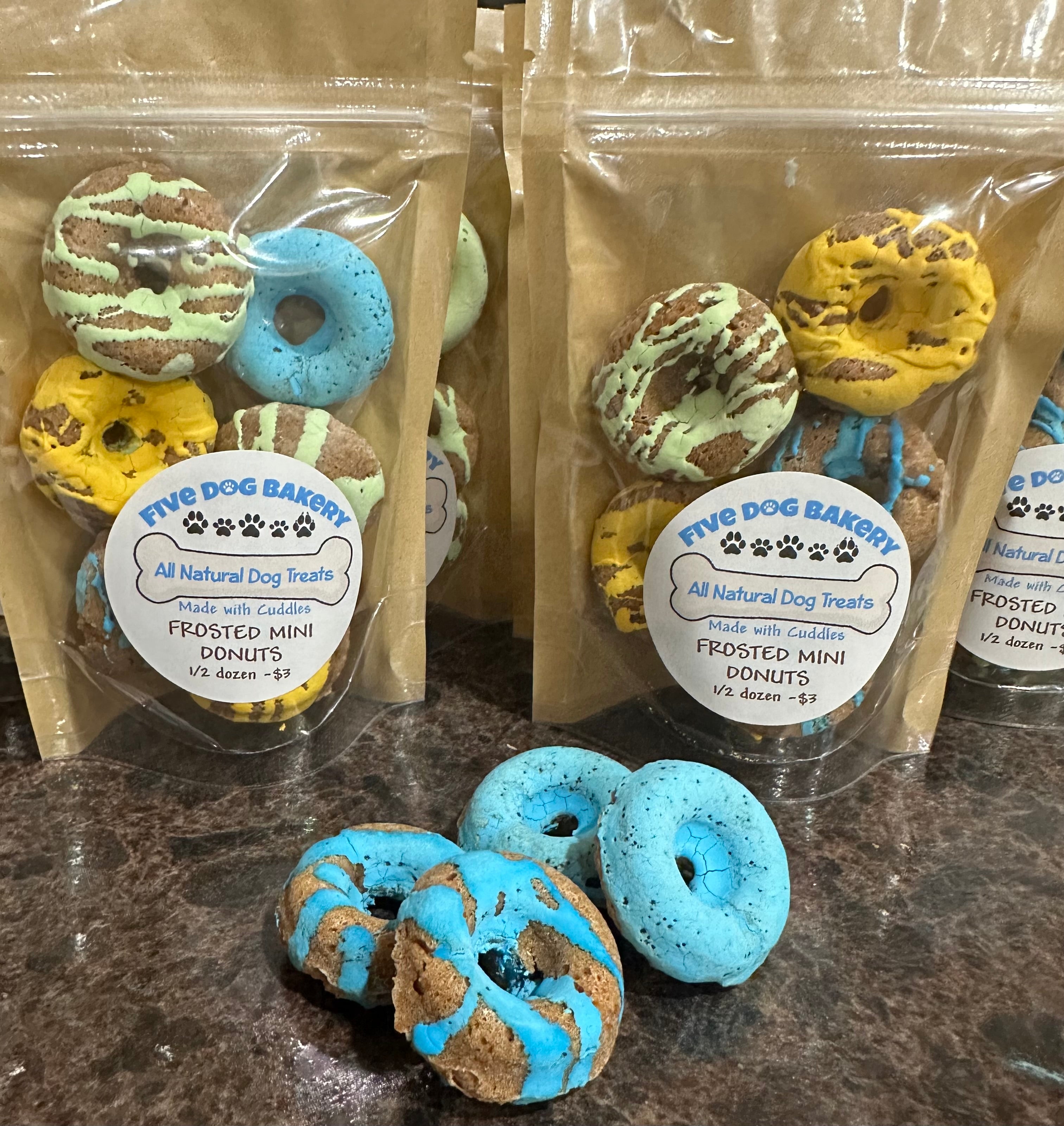 Frosted Mini Donuts – Five Dog Bakery